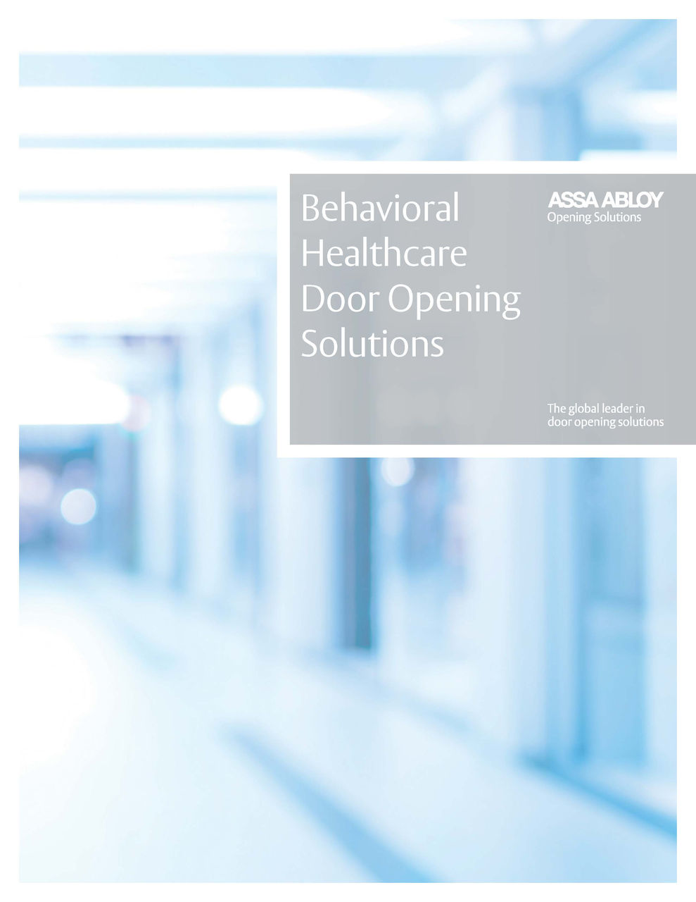 Ligature Resistant & Behavioral Health Door Hardware | ASSA ABLOY DSS