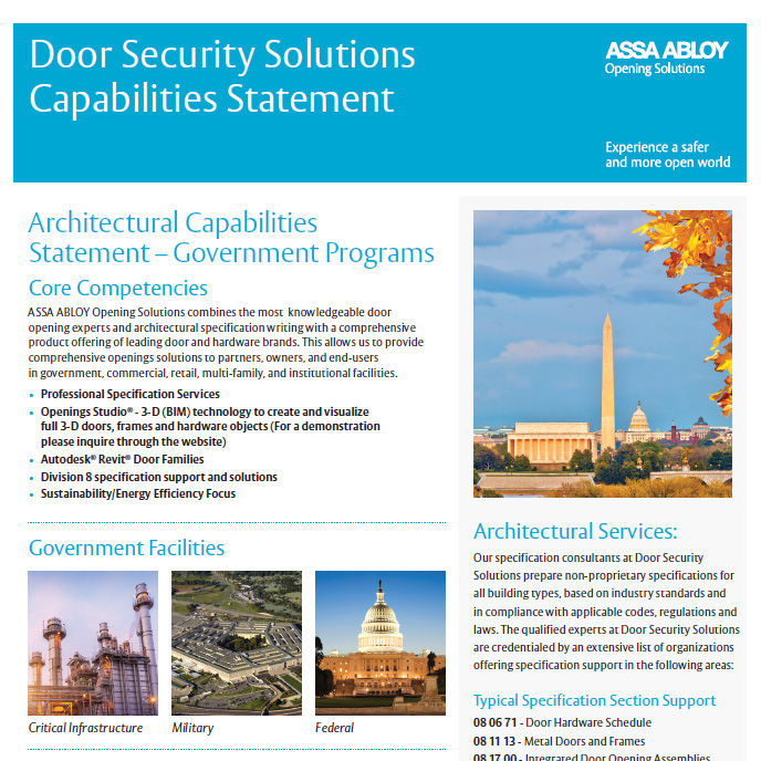 Military & Government Door Hardware & Security Solutions | ASSA ABLOY DSS